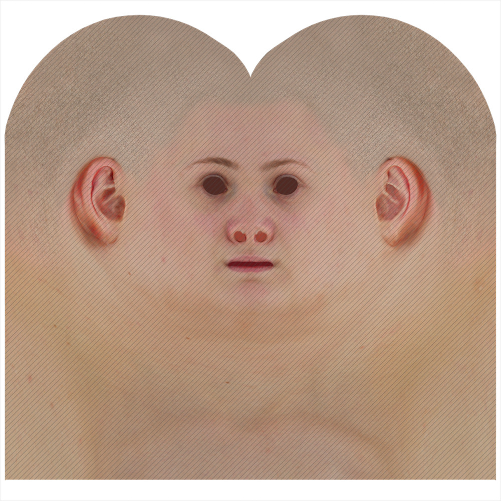 Female head texture map 10