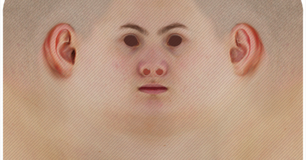 Female head texture map 14