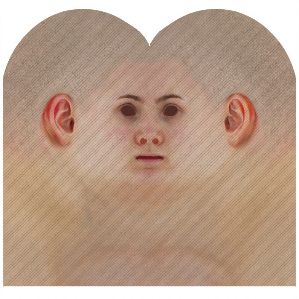 Female head texture map 21