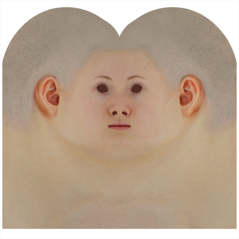 Female head texture map 22