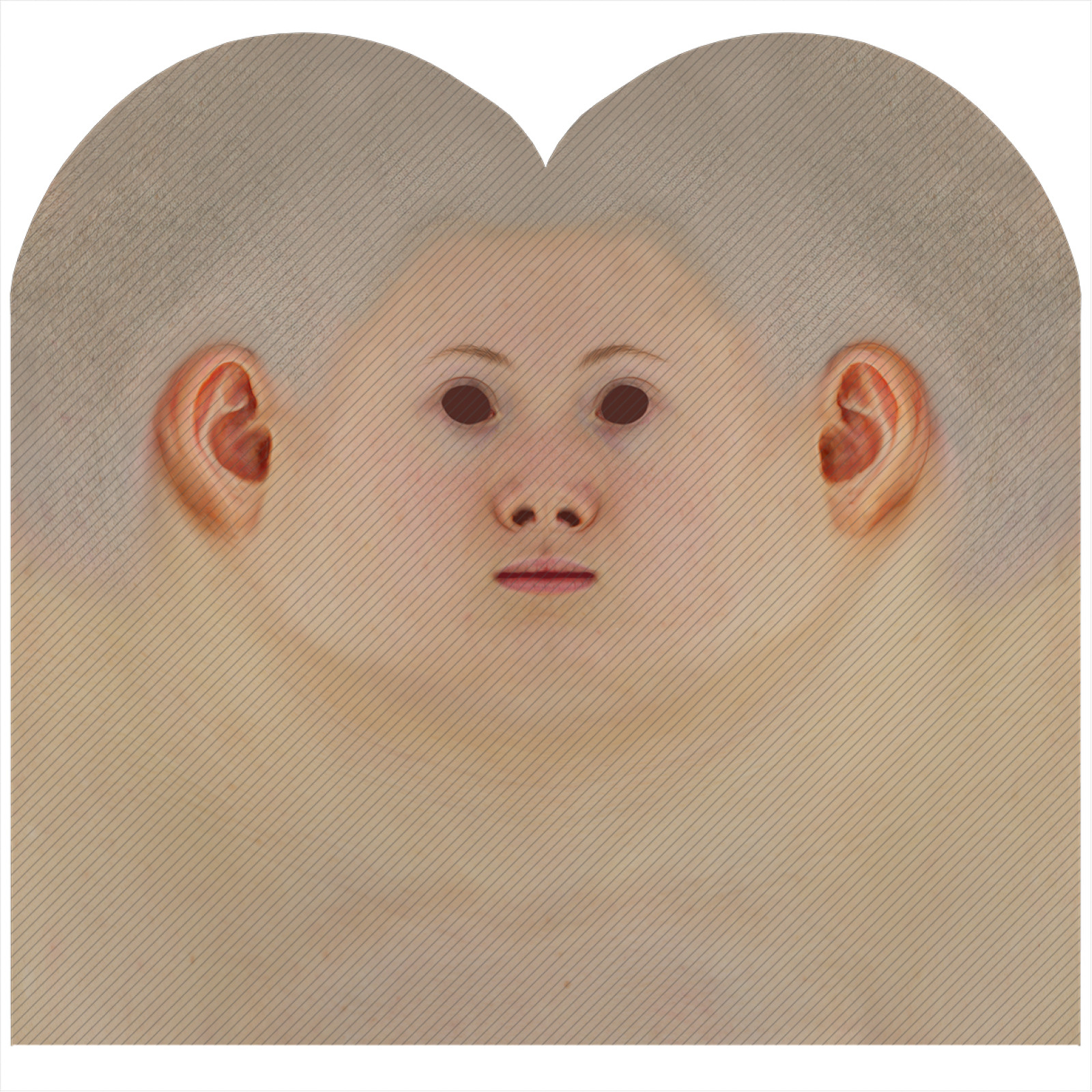 Female head texture map 22