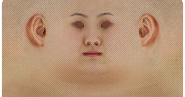 Female head texture map 25