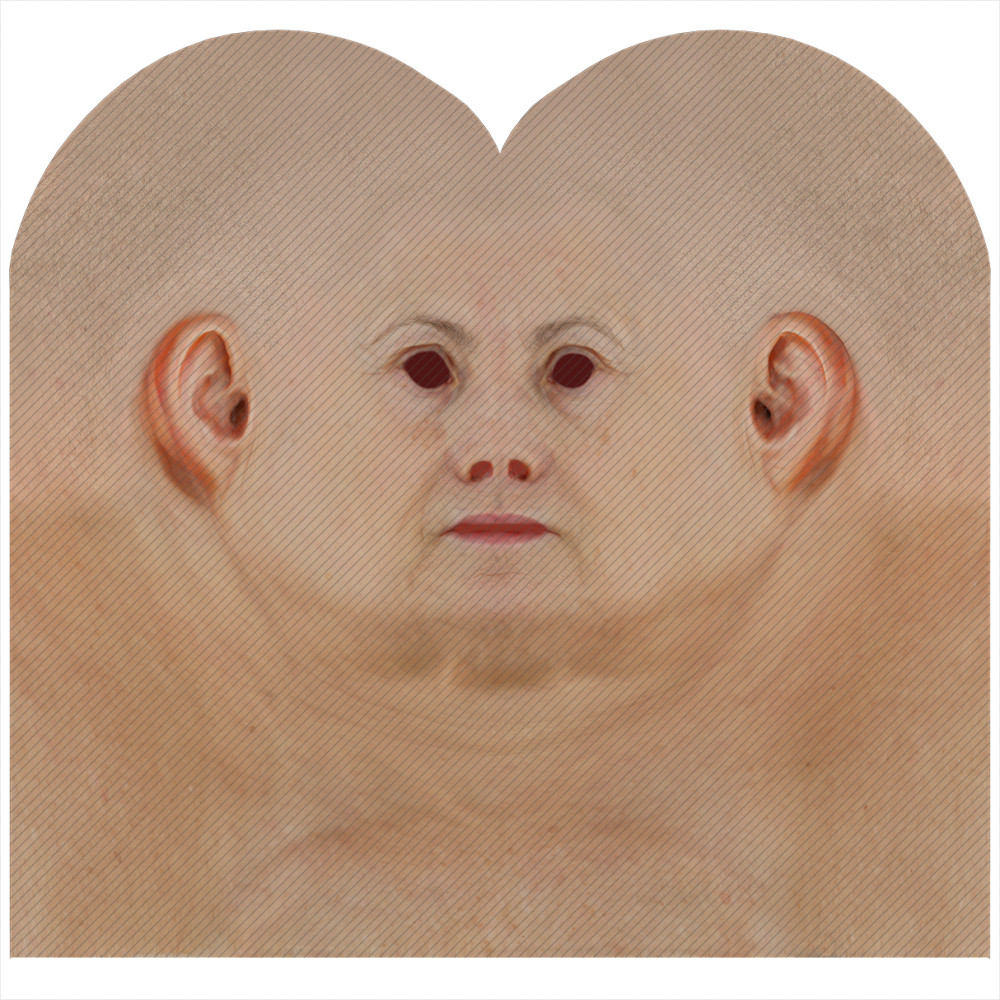 Female head texture map 30