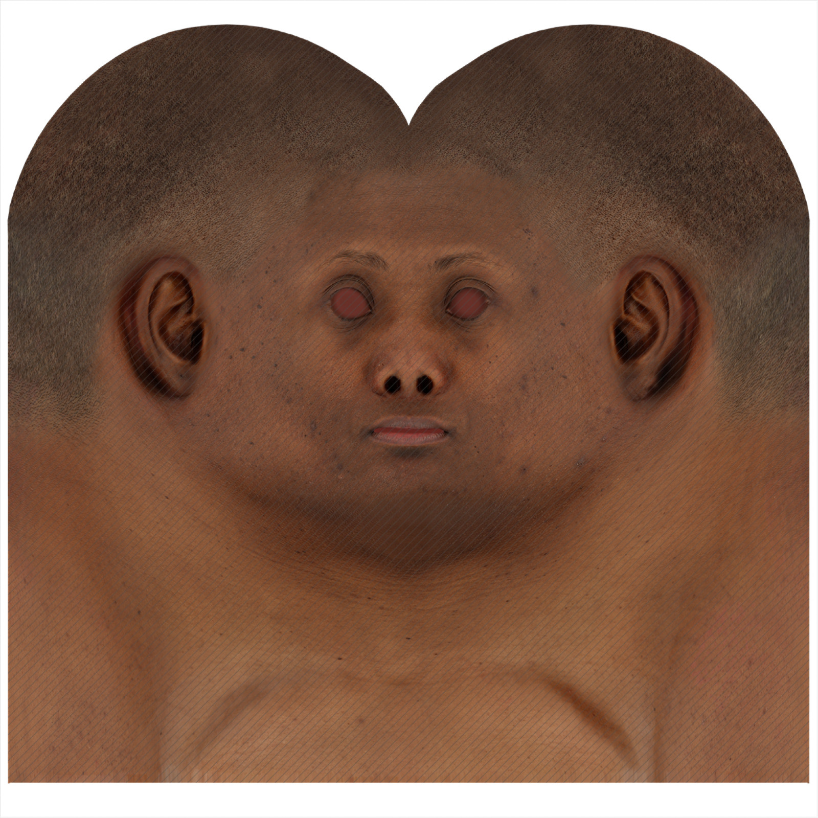 Female head texture map 39
