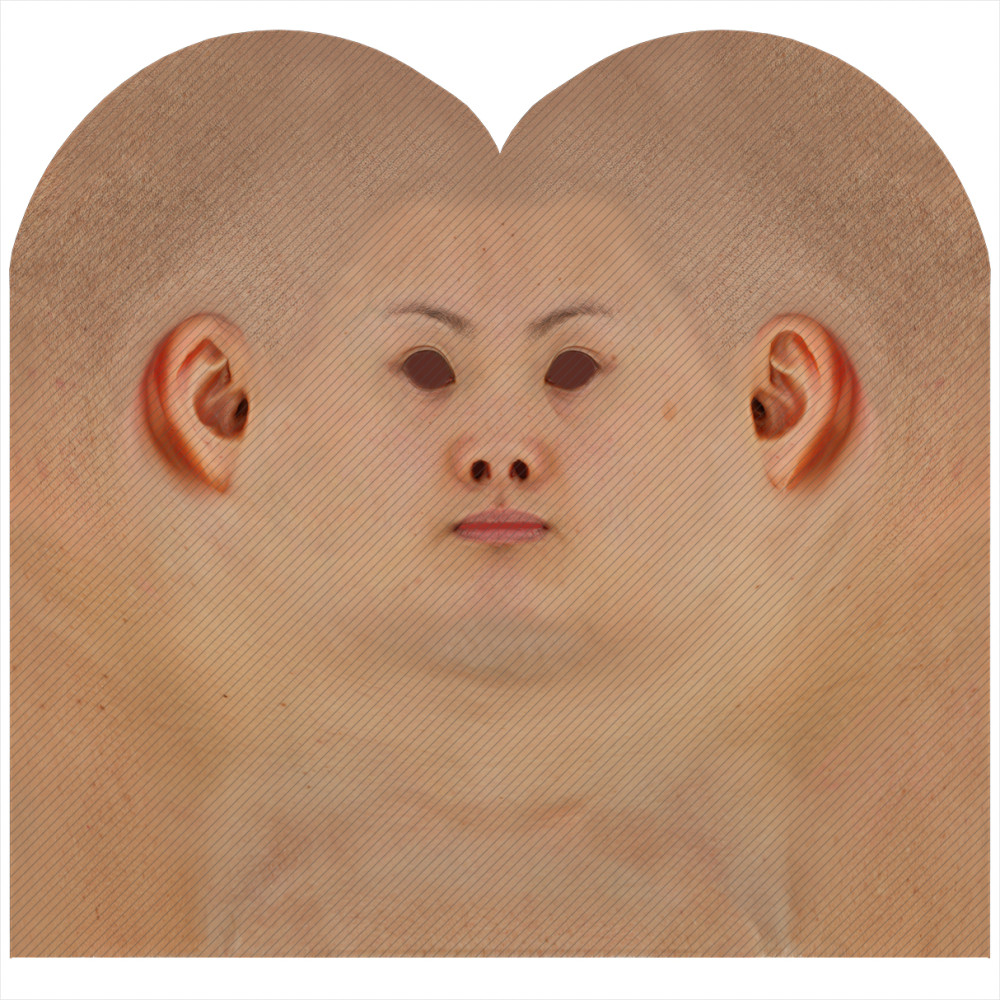 Female head texture map 40