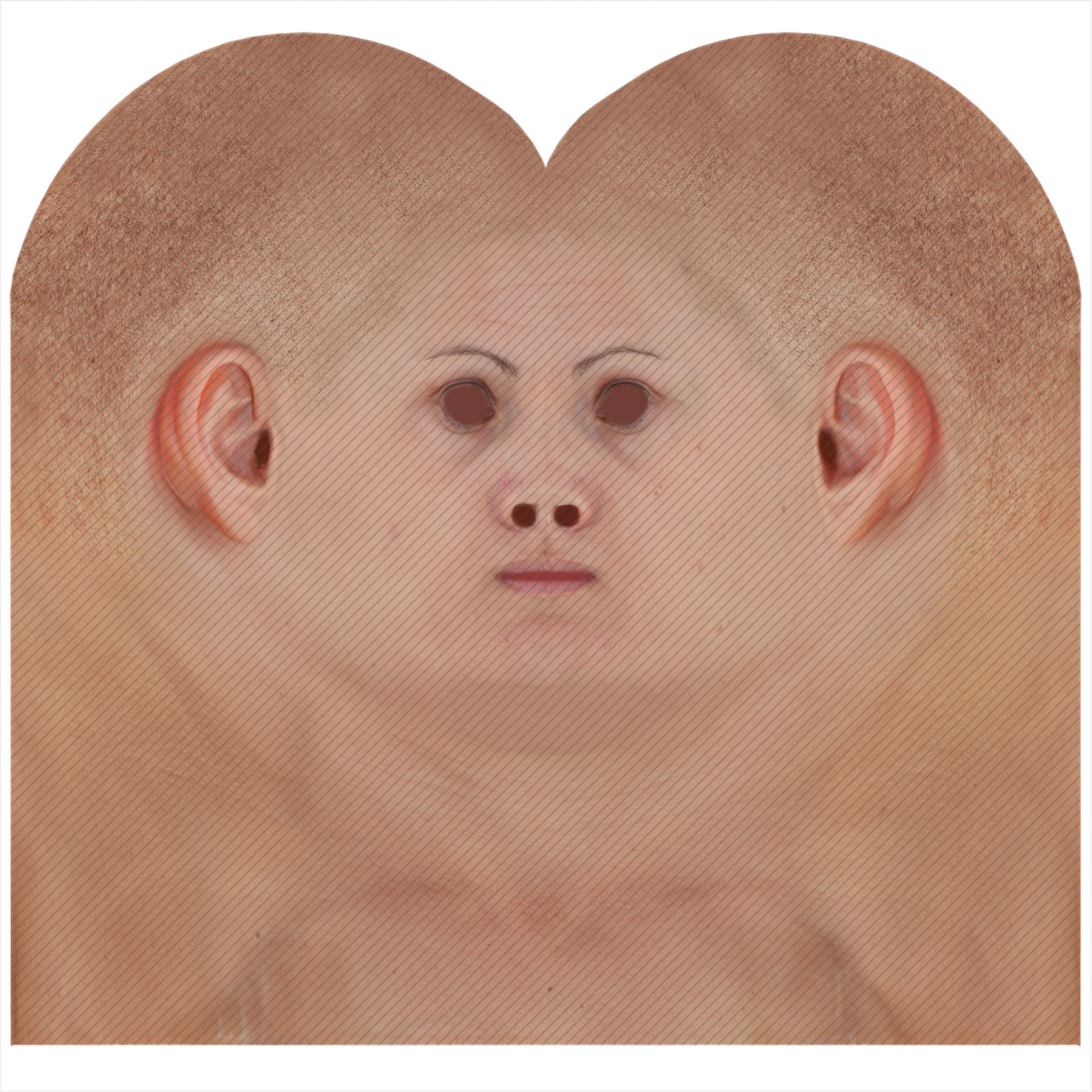 Female head texture map 49