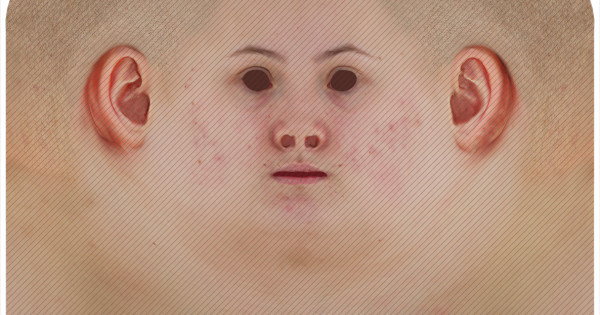 Female head texture map 08