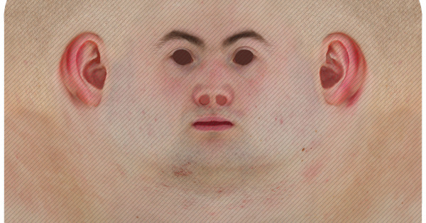 Male head texture map 010