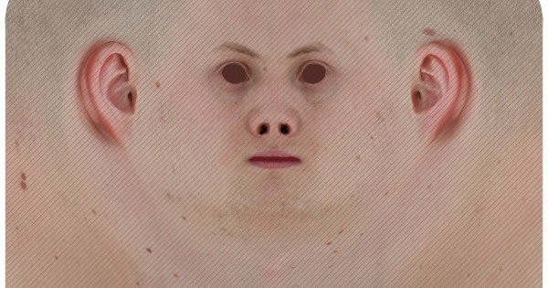 Male head texture map 15