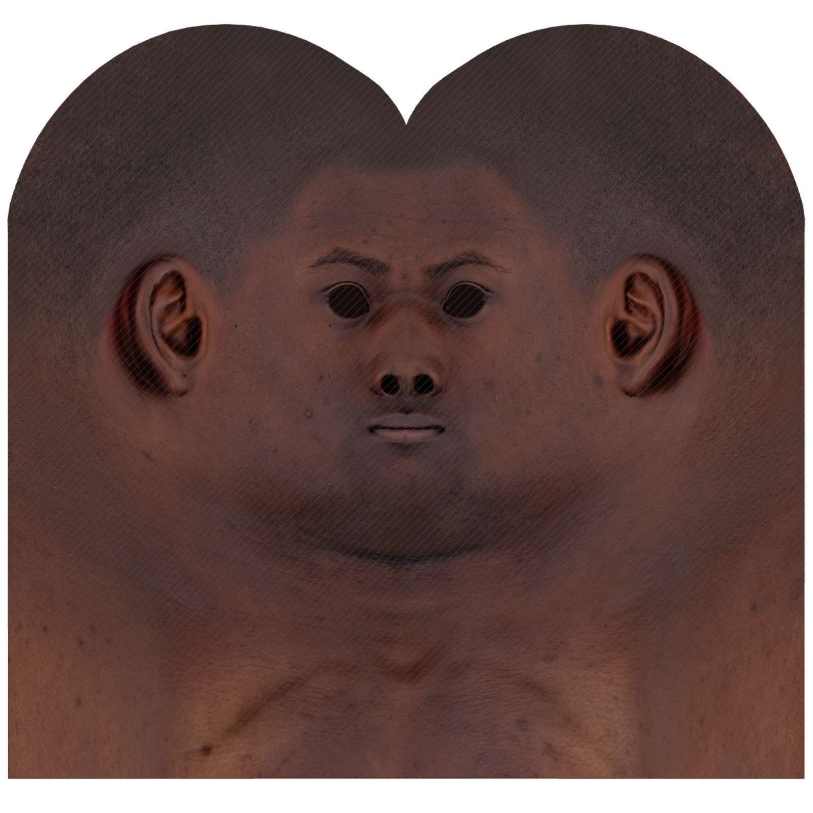 Male head texture map 16