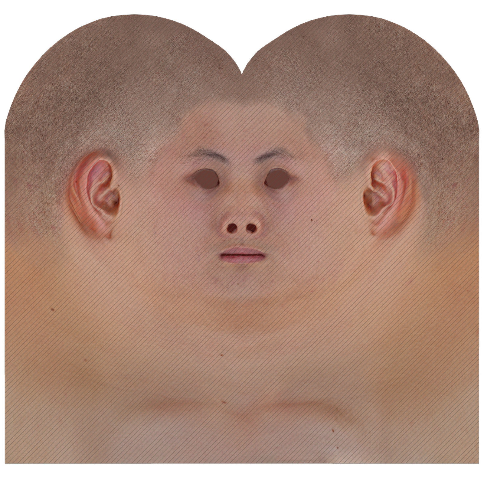 Male head texture map 18