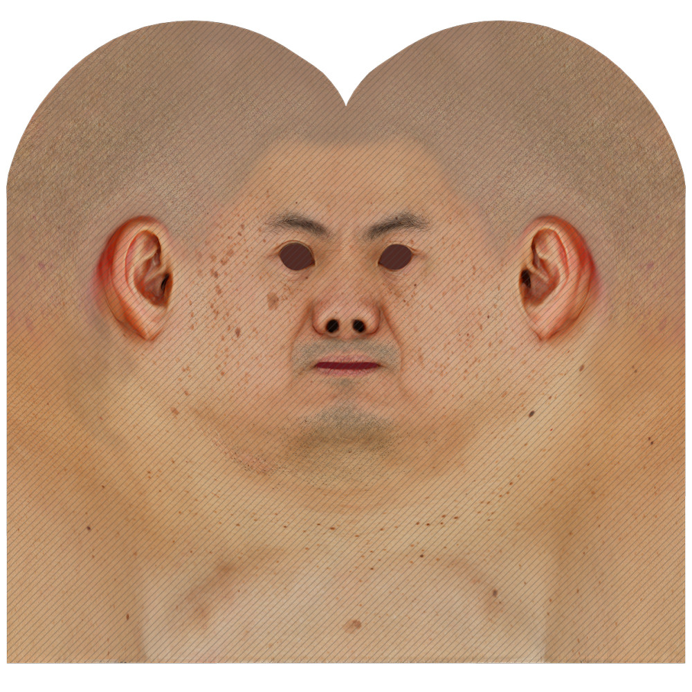 Male head texture map 29
