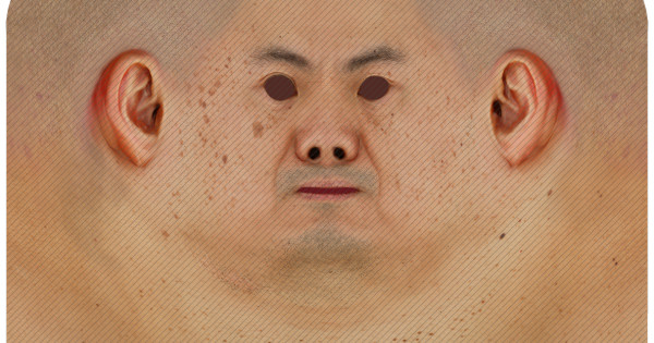 Male head texture map 29
