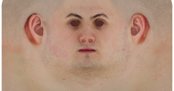 Male head texture map 06