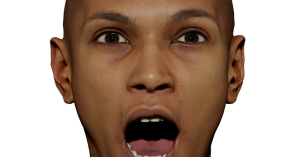 Expression Scan / Mouth Open Wide / Retopologised Female 01