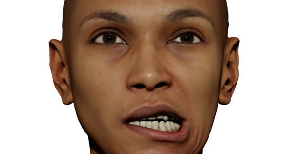 Expression Scan / Cheek Pull Left / Retopologised Female 01