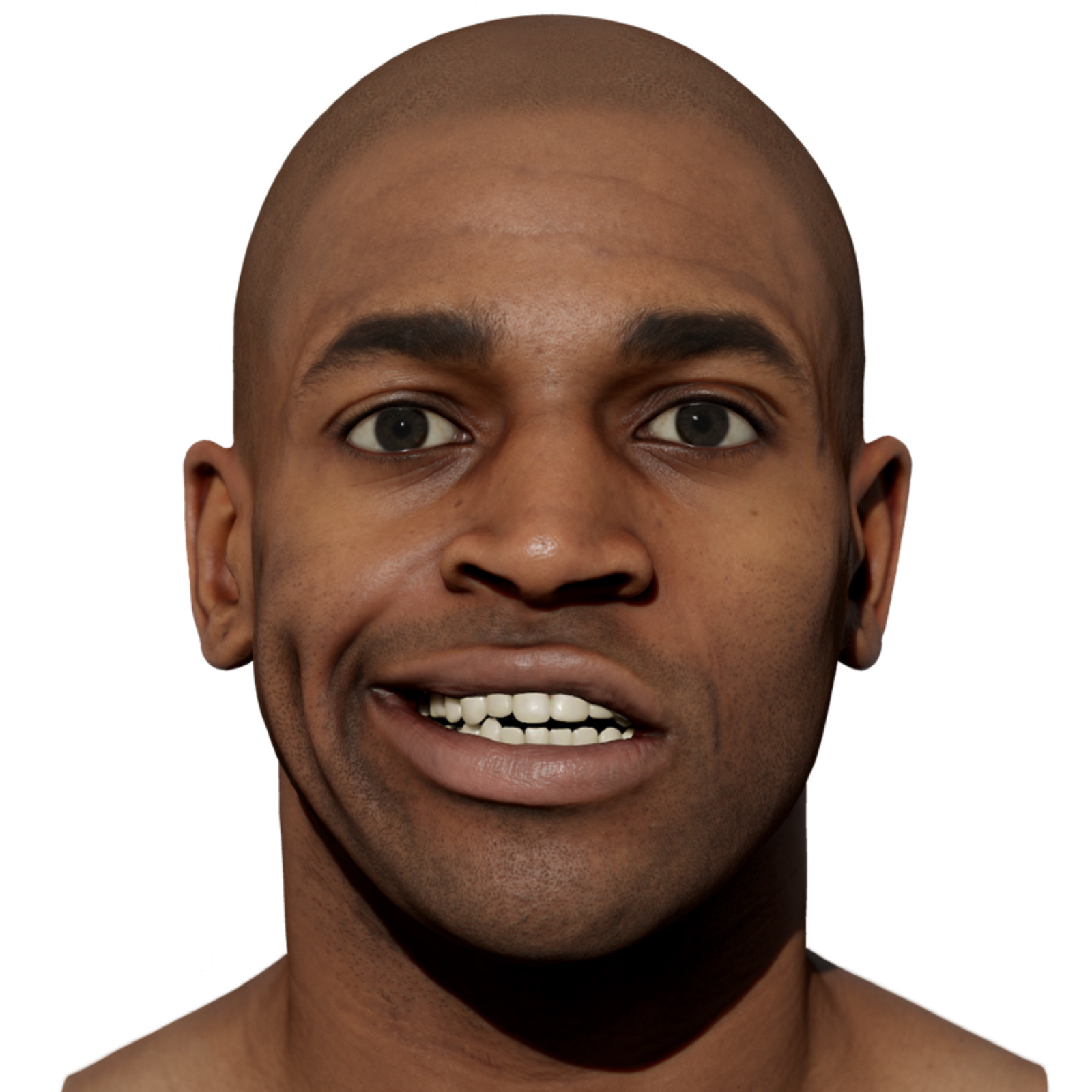 FACS Scan / Cheek Pull Right / Retopologised Male 01