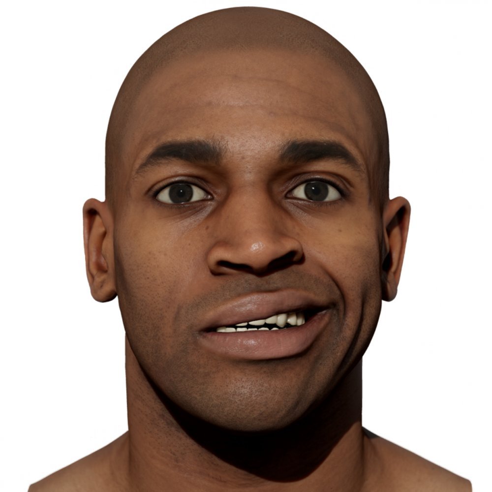FACS Scan / Cheek Pull Left / Retopologised Male 01