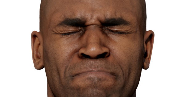 FACS Scan / Face Compression / Retopolosiged Male 01