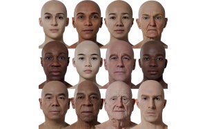 HD Female Head Model 02