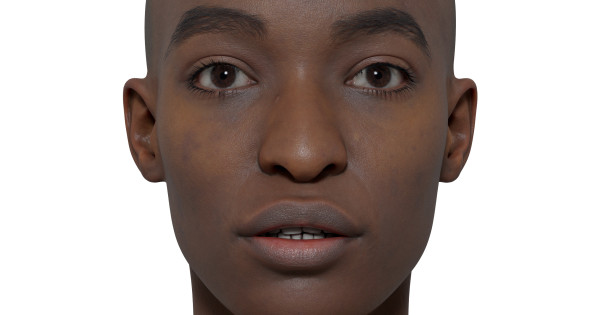 HD Female Head Model 12