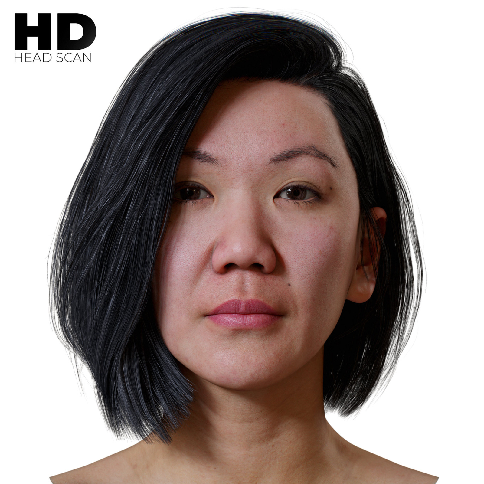 realistic 3d head models with hair