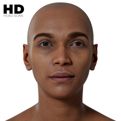 HD Male 3D Head Model 39