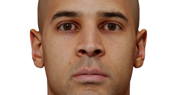 Male 3D model / Retopologised Head Scan 50