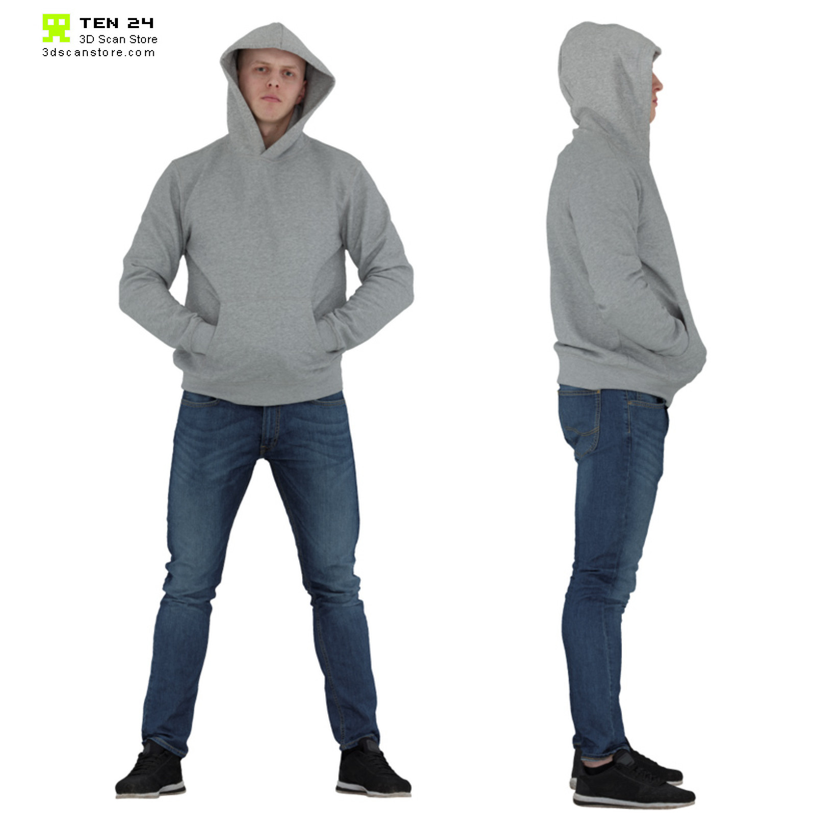 Male Character 02 pose. 3d model for Architectural Visualisation