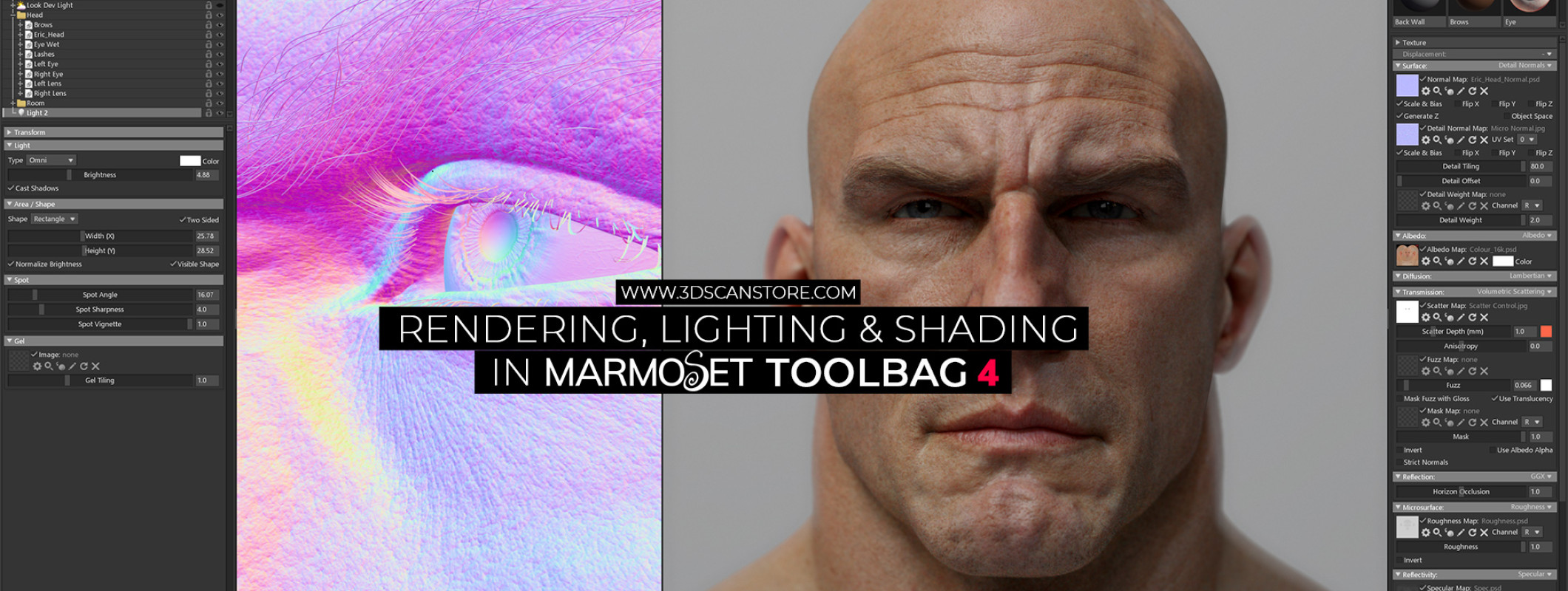 Lighting, Rendering and shading in marmoset toolbag 4