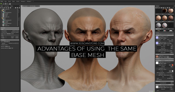 Advantages of using the same base mesh