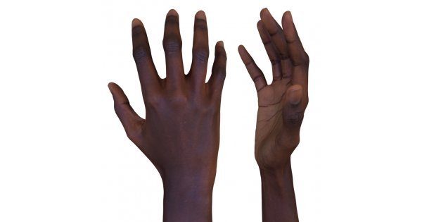 Female 3D Hand Model / Black 20 Years Old