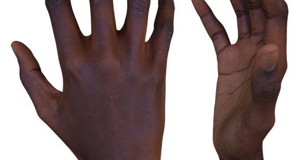 Female 3D Hand Model / Black 20 Years Old