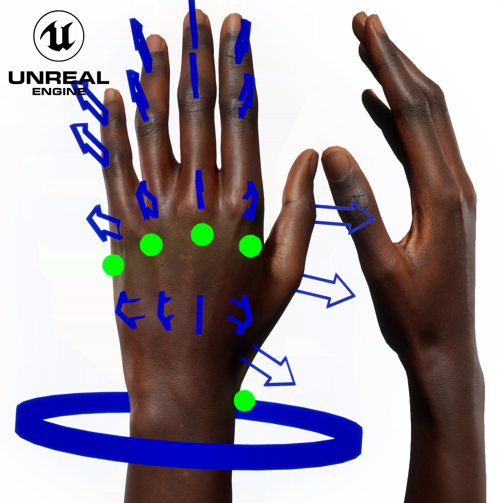 Rigged Photorealistic 3D Scanned Black Female Hand Model - Ready to ...