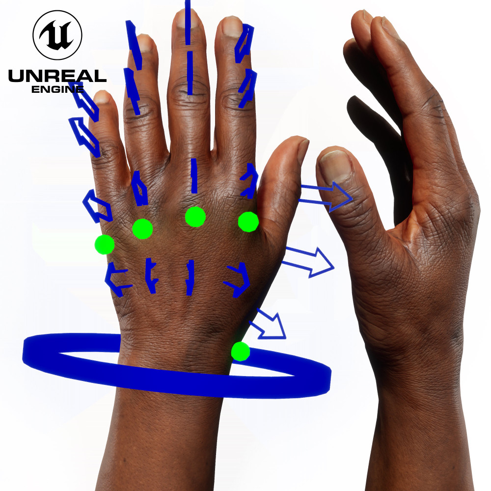 Rigged Photorealistic 3D Scanned Black Female Hand Model - Ready to ...