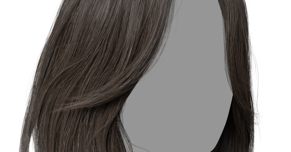 Realtime Hair - Middle Parting