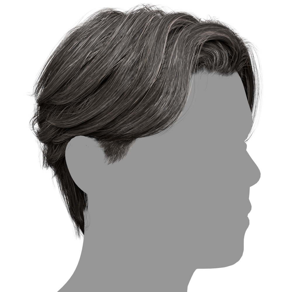 Realtime Hair - Floppy mid parting