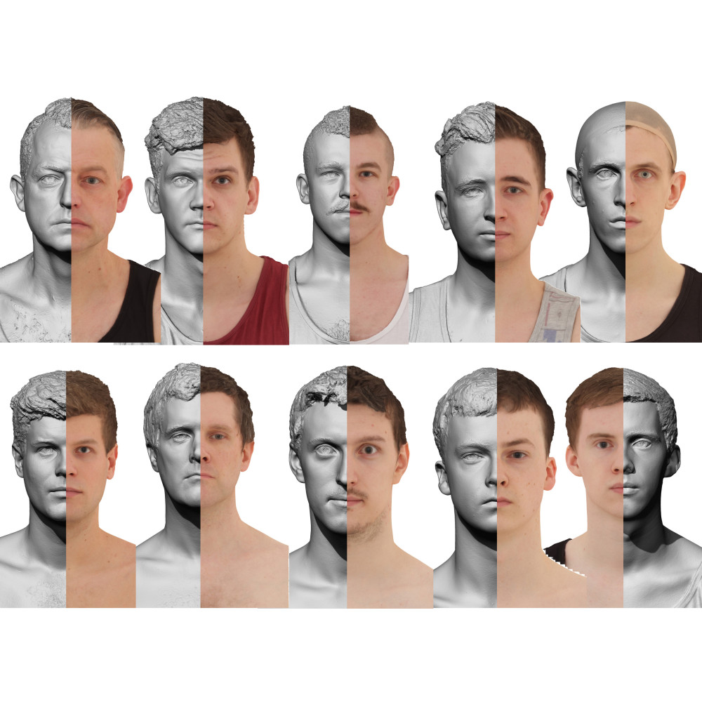 10 x Male head bundle