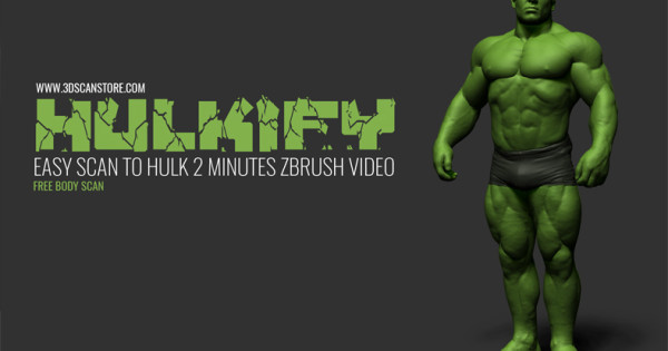 Hulkify - Create a hulk type anatomy from a 3d scan in Zbrush