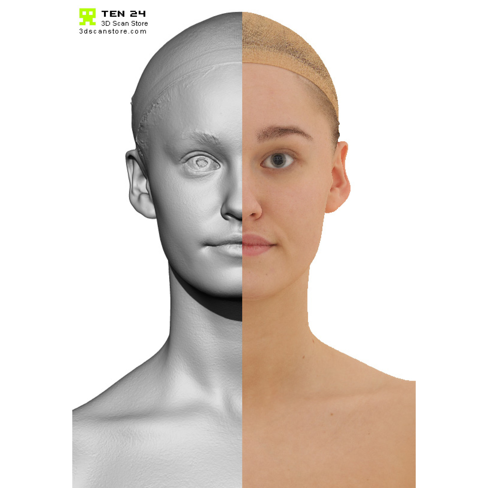 Female Head 3d models - Cleaned| Made from 3d scans