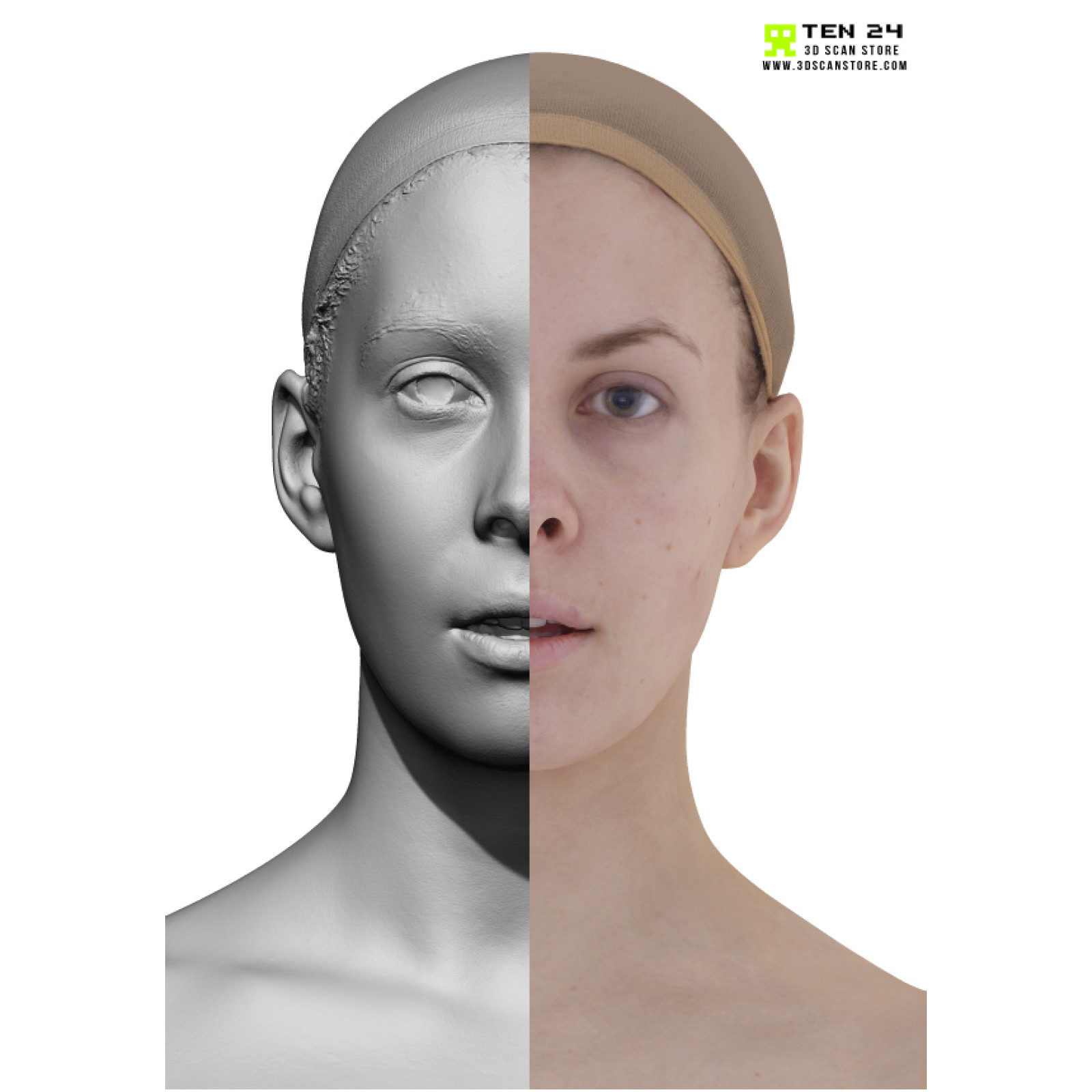 Female Head 3d models - Cleaned| Made from 3d scans