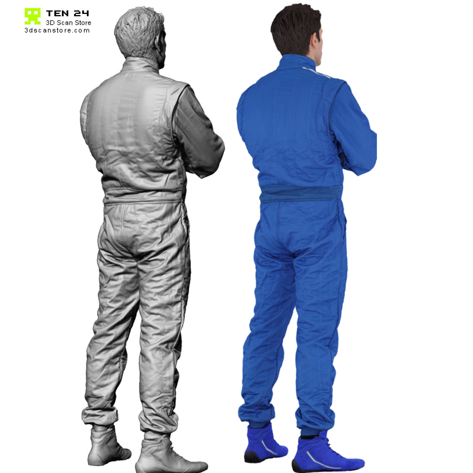 Male Racing Driver Arms Folded
