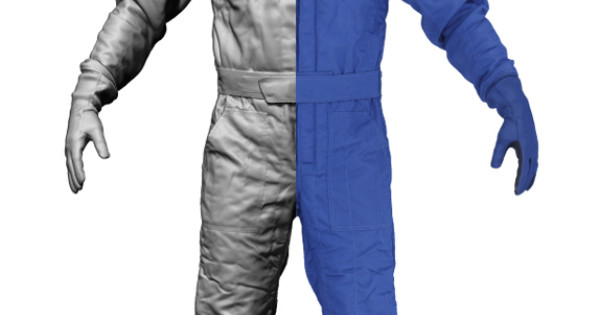 Male Racing Driver Fire Mask A Pose