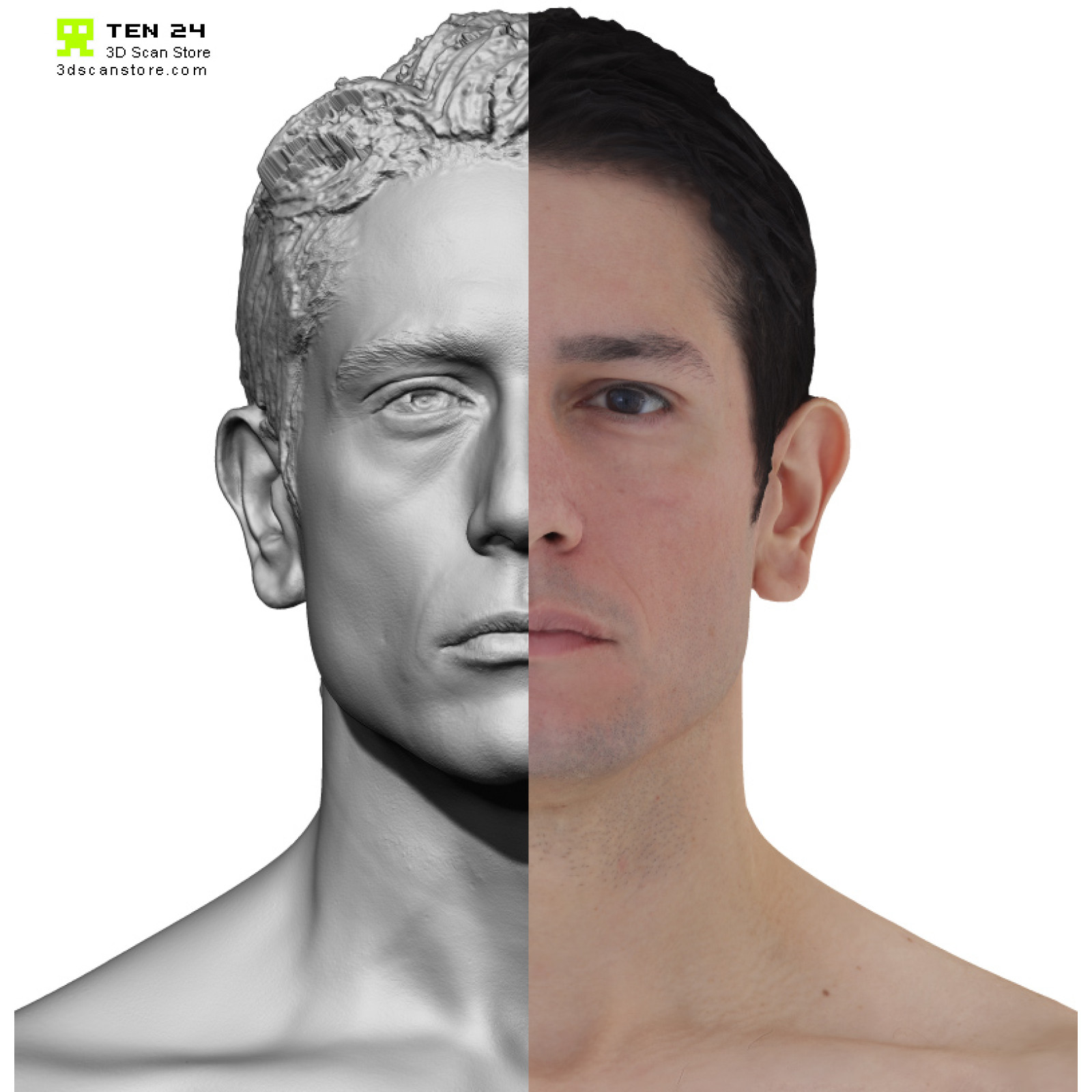 Male Head 3d models - Cleaned| From 3d scans by 3dscanstore