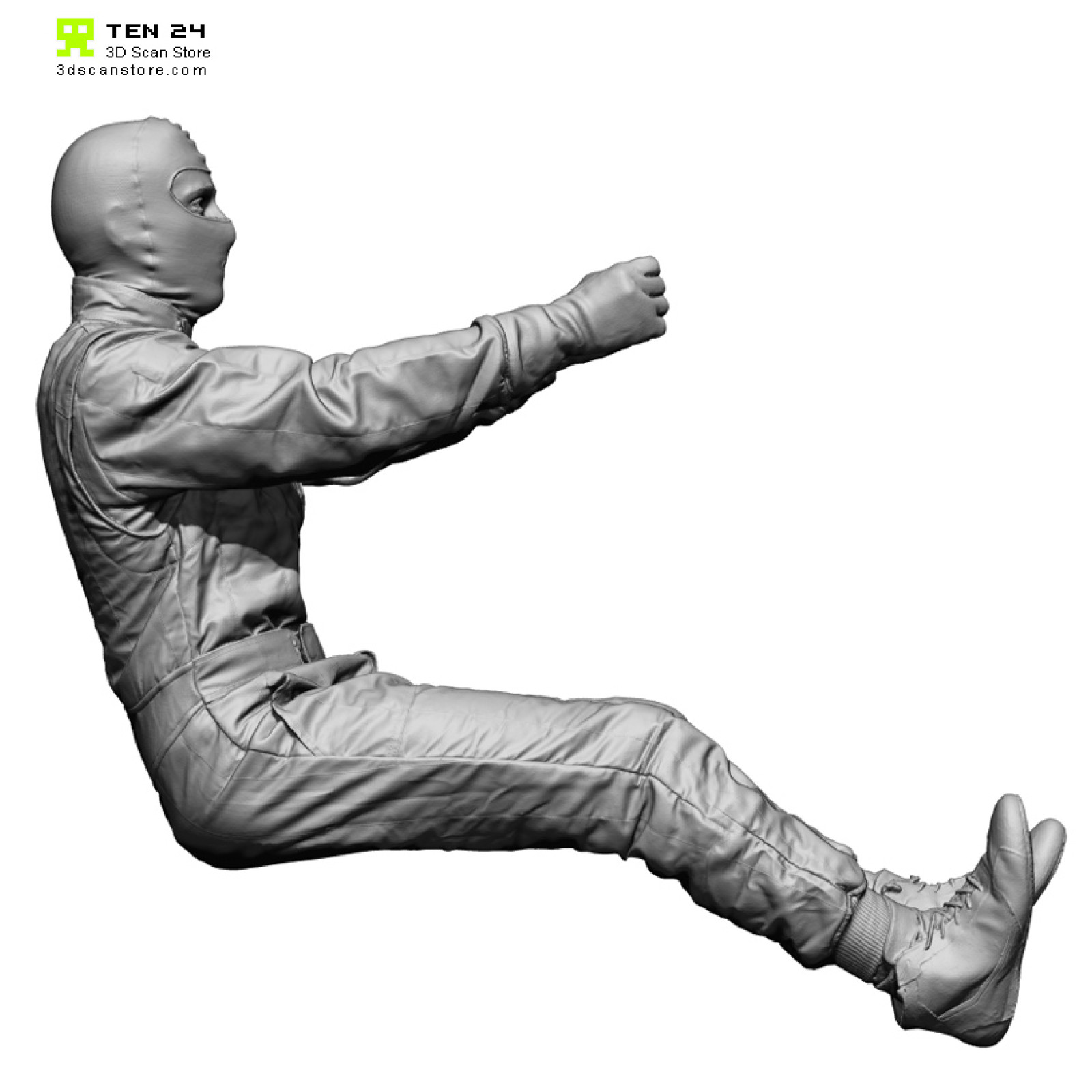 Male Racing Driver Seated Pose