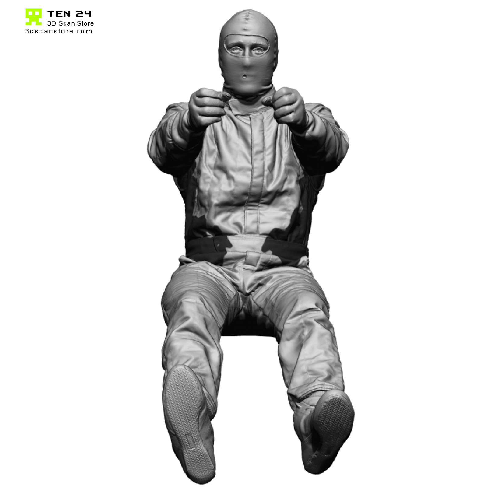 Male Racing Driver Seated Pose