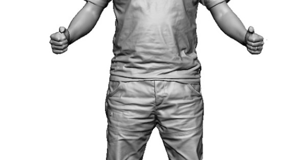 Shaded Male 03 Tshirt Arms Out