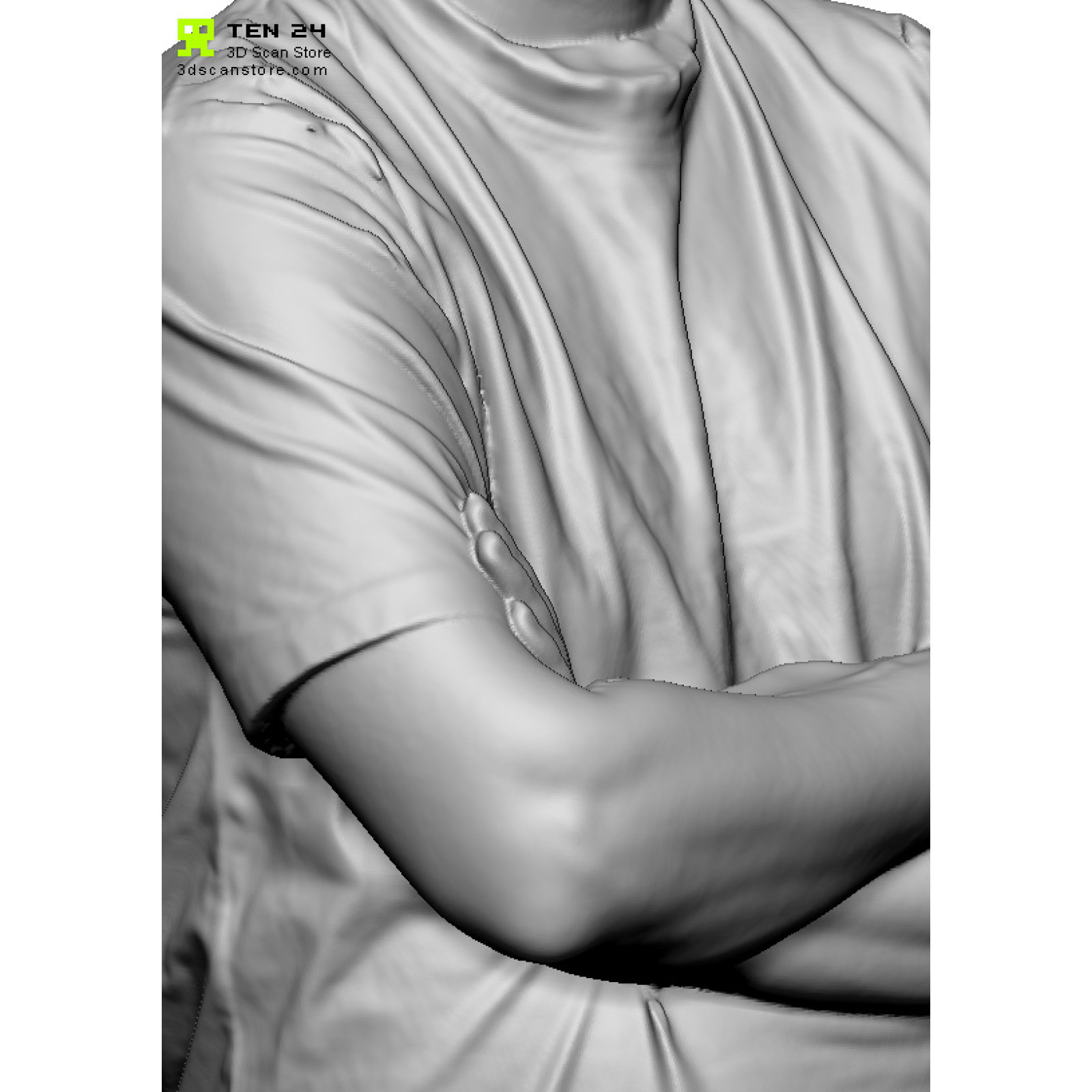 Shaded Male 03 Tshirt Arms Folded