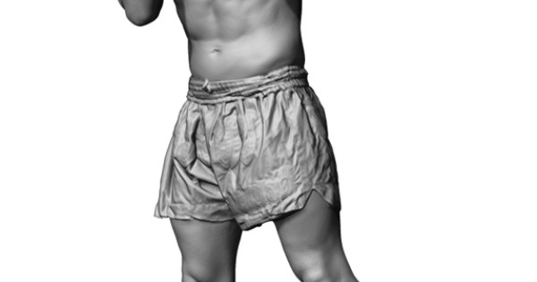 Shaded Male 07 Pose 2 kickboxer