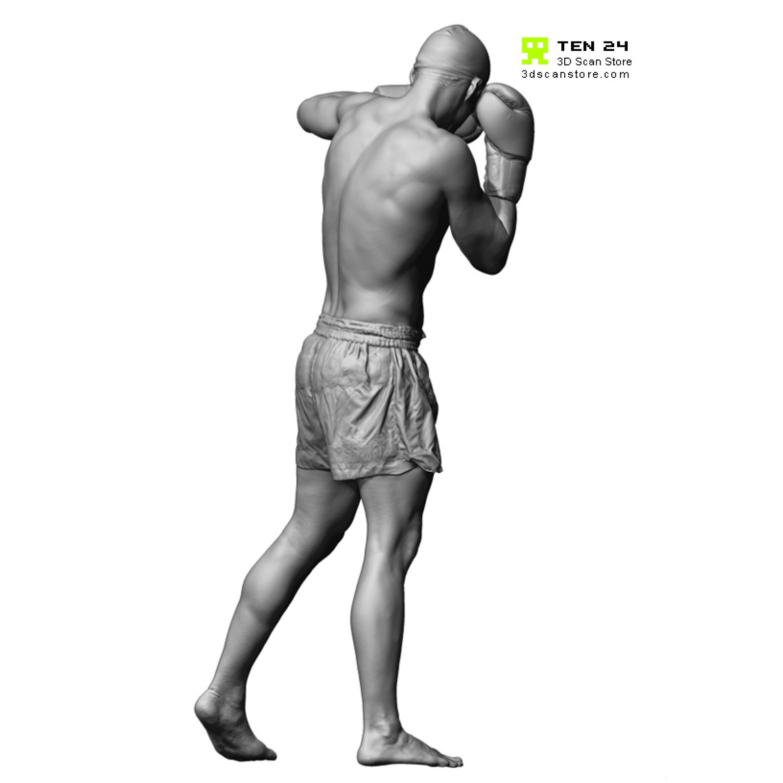 Shaded Male 07 Pose 2 kickboxer